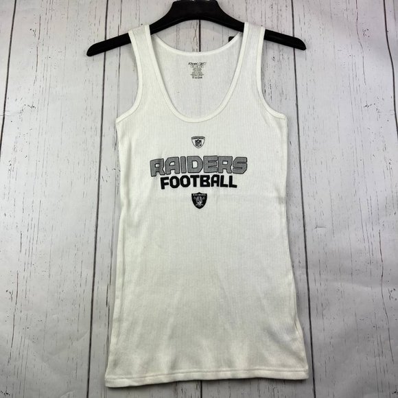 Reebok | Tops | Las Vegas Raiders Nfl Medium Reebok White Long Rib Tank ...
